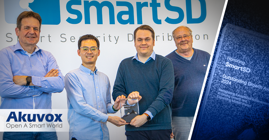 SmartSD received the “Outstanding Growth Award” from Akuvox. - SmartSD
